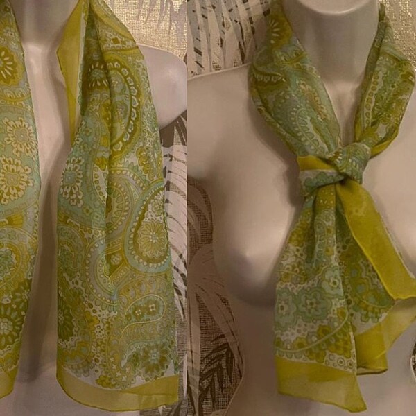 Chartreuse Scarf - Etsy