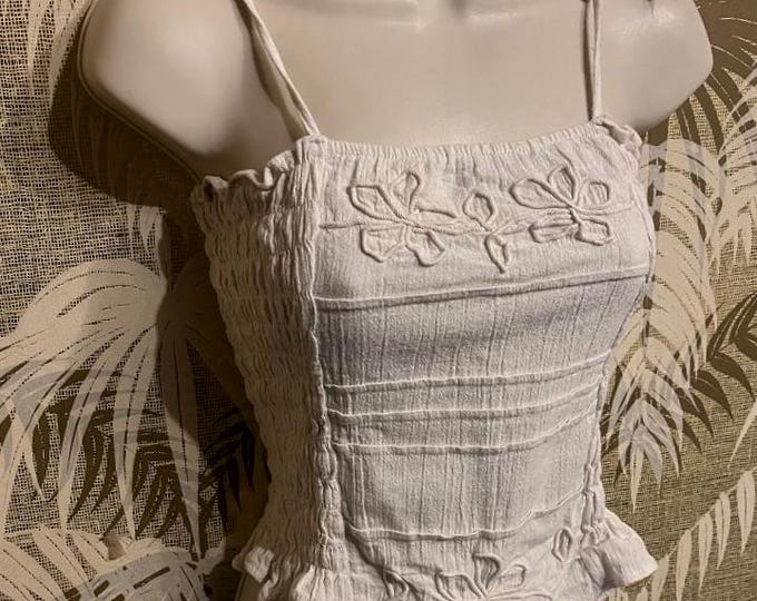 80s Vintage Ecuadorian Clothing Company E.C.C. Off-white Cotton Tube ...