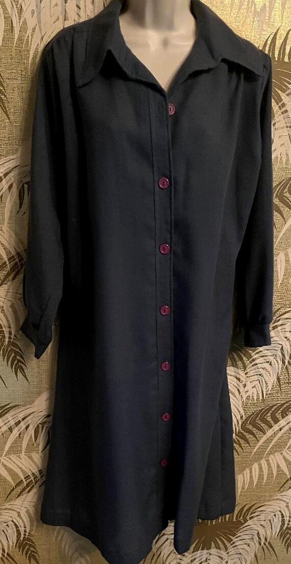 VTG 70s Big Collar Shirtwaist Dress ~ Secretary Caree… - Gem