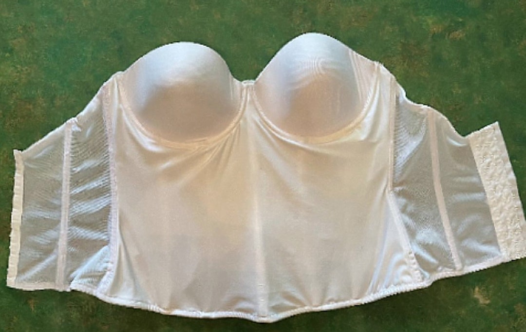 Vintage White Bustier Corset Long Line Strapless Bra Bridal / Prom ...