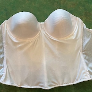 Vintage White Bustier Corset Long Line Strapless Bra Bridal / Prom ...