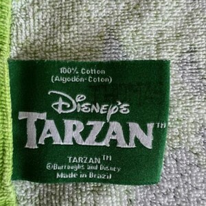 Vintage Disney's TARZAN Beach Large Bath Towel 100% Cotton - Etsy