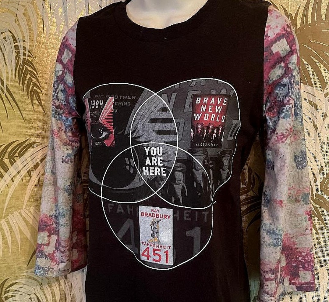 1984 Dystopian Brave New World T-shirt Tee Venn Diagram Dystopia ...