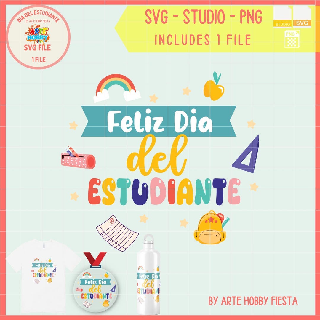 Feliz Día del Estudiante SVG PNG STUDIO - Archivo Digital para ...