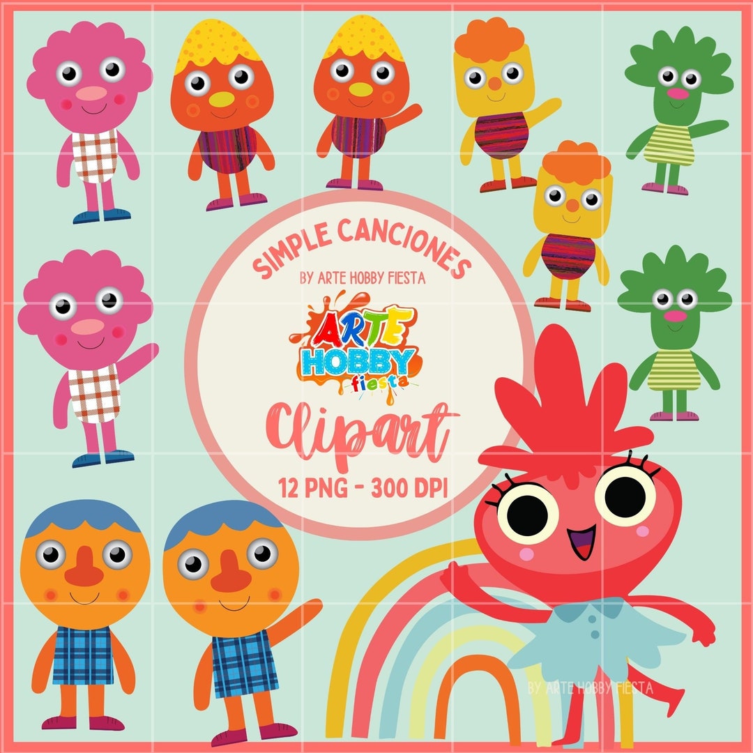 Simple Song Clipart Set Song Characters Png - Etsy