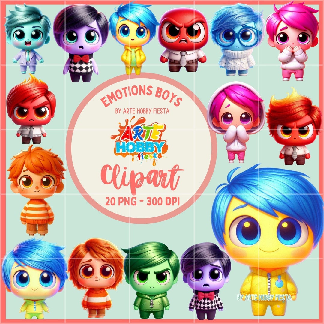 CLIPART EMOTIONS BOYS - Etsy