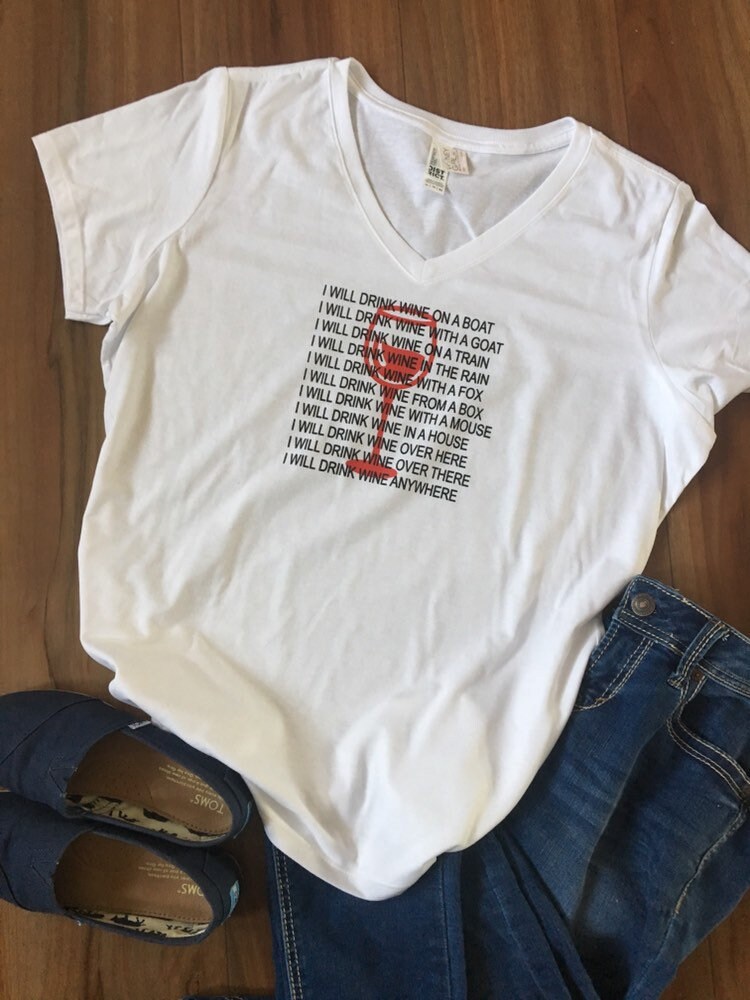 I Drink Wine T-shirt, Women's V-neck, Wine Themed T-shirt, Wine ...