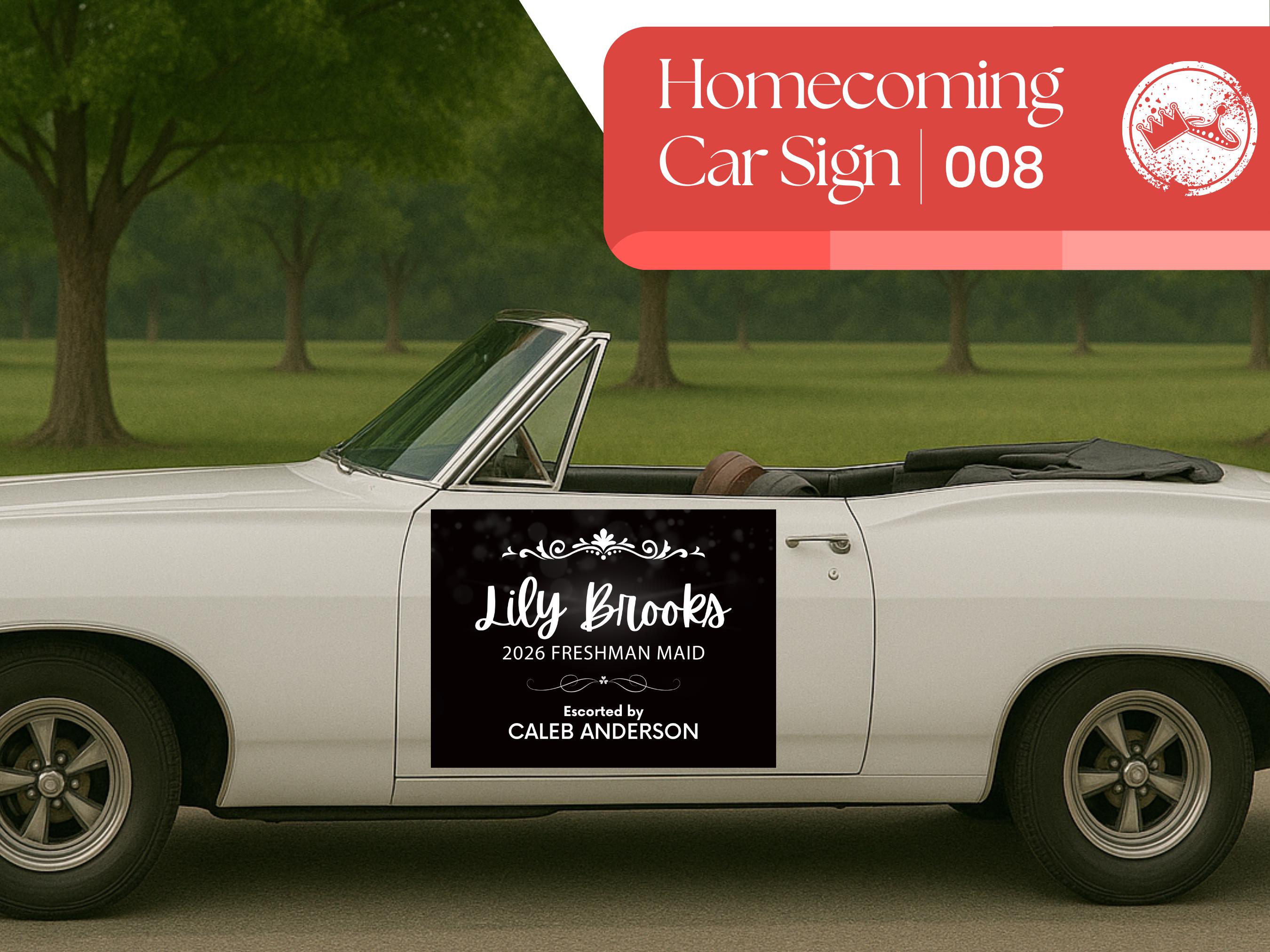 Custom Homecoming Parade Car Magnet Design, Parade Car Sign Homecoming ...