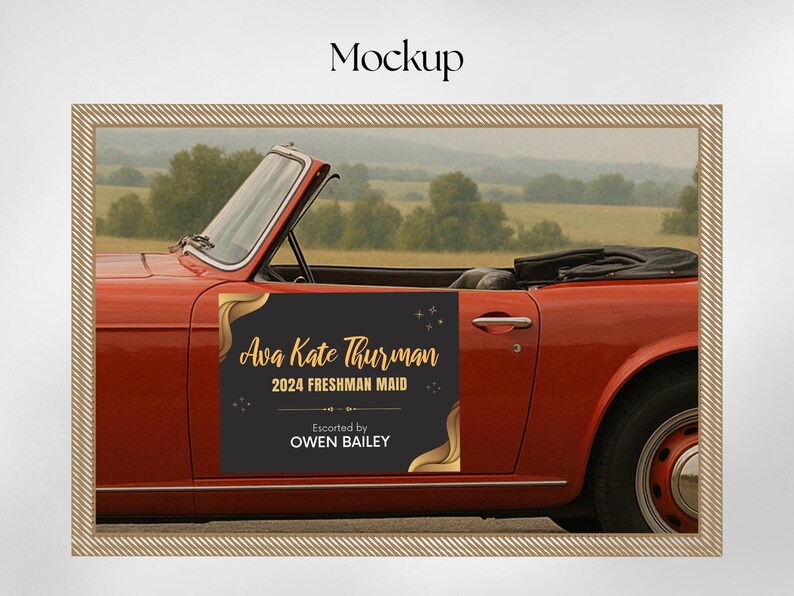 Custom Car Sign Homecoming Parade, Golden Design Homecoming Queen ...