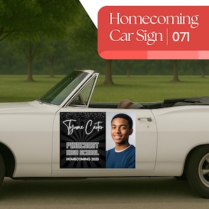 Custom Homecoming Parade Photo Sign, Car Sign & Magnet, Homecoming ...