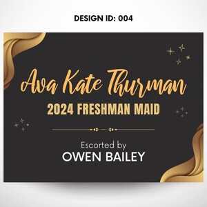 Custom Car Sign Homecoming Parade, Golden Design Homecoming Queen ...