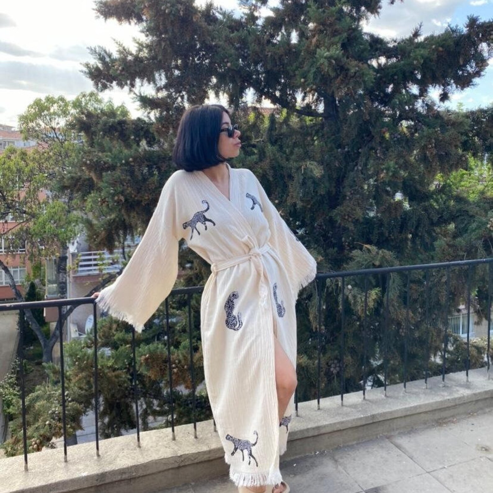 Cotton Kimono Robes,turkish Women Bathrobe,turkish Towel Beach,muslin ...