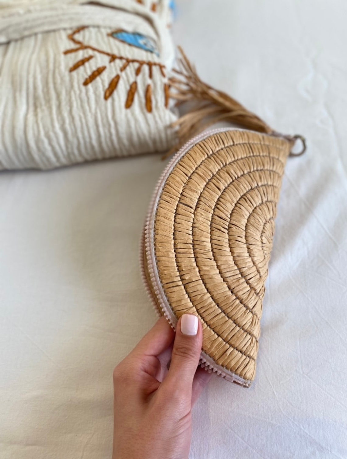 Handmade Raffia Mini Crochet, Raffia Bag, Handmade Bag, Natural ...