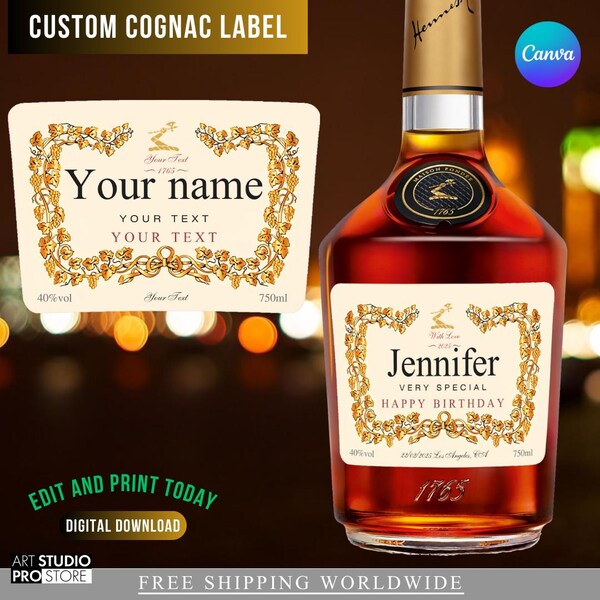 Hennessy Label - Etsy