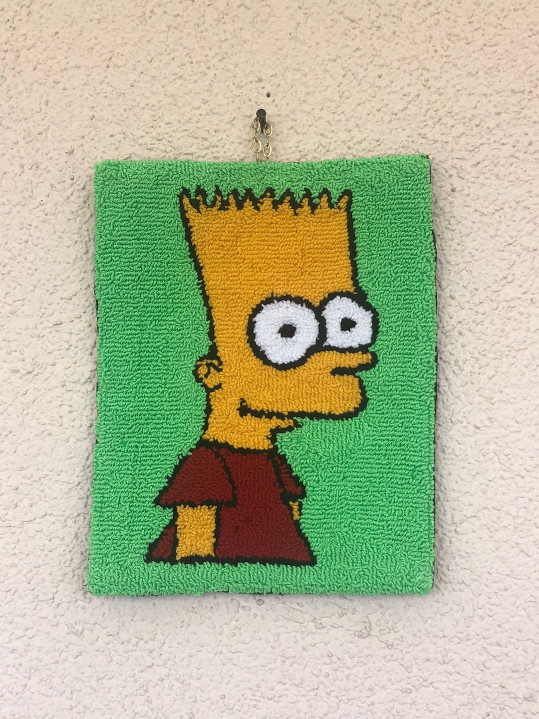 Bart Simpson Punch Needle Wall Hanging,bart Simpson Wall Decor, Kid’s ...