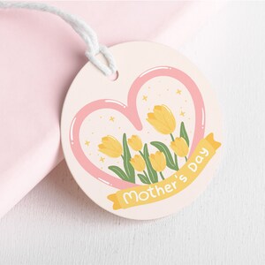 Mothers Day Gift Tags Set of 6,floral Mothers Day Gift Tag, Gift Tag ...