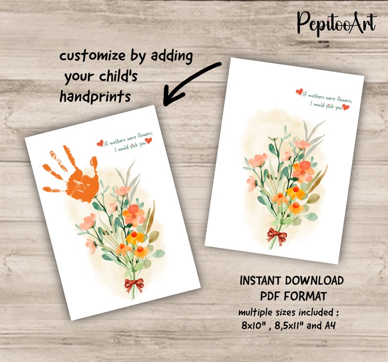 Mothers Day Handprint Craft, Flower Handprint Craft for Kids Baby ...