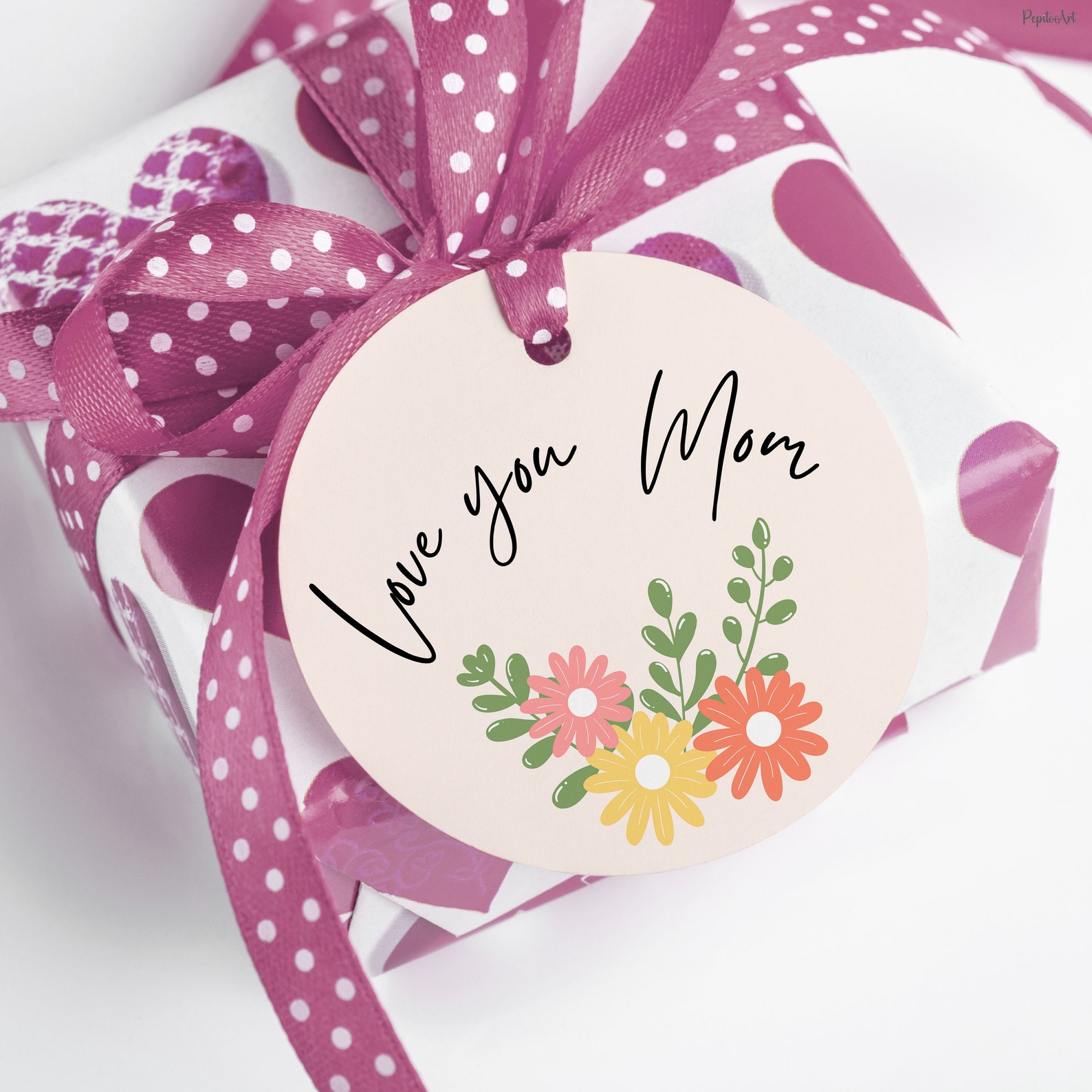 Mothers Day Gift Tags Set of 6,floral Mothers Day Gift Tag, Gift Tag ...