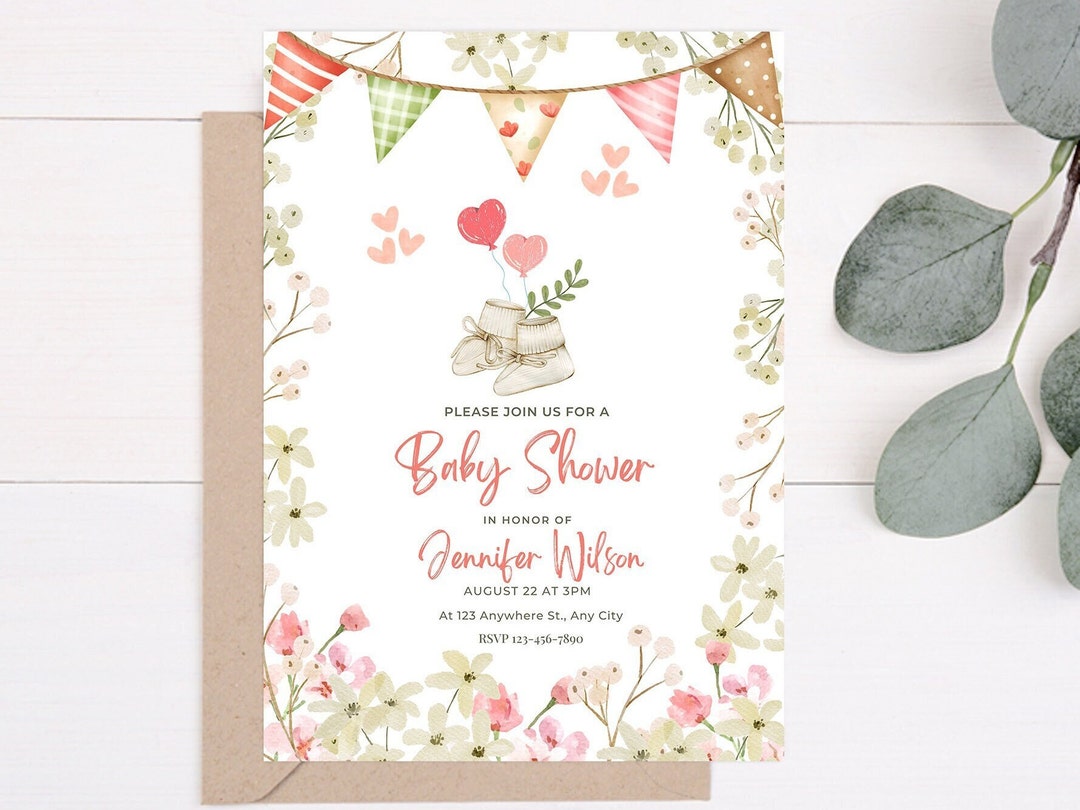 Editable Baby Shower Invitation,editable Lovely Baby Shower Invitations ...