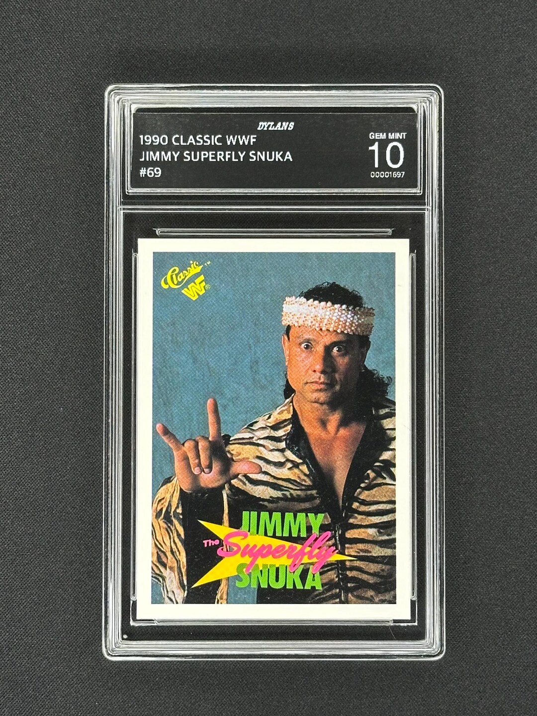 Jimmy Superfly Snuka 1990 Classic WWF Graded Gem Mint 10! - Etsy