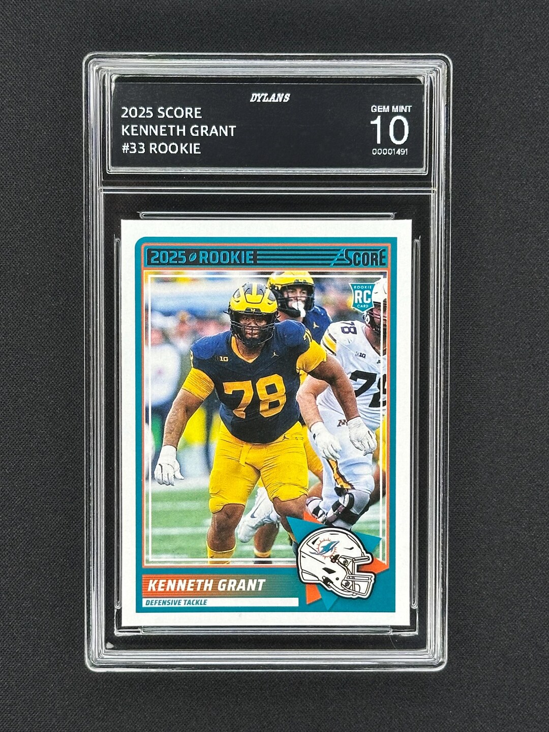 Kenneth Grant Miami Dolphins 2025 Score Rookie Graded Gem Mint 10! - Etsy