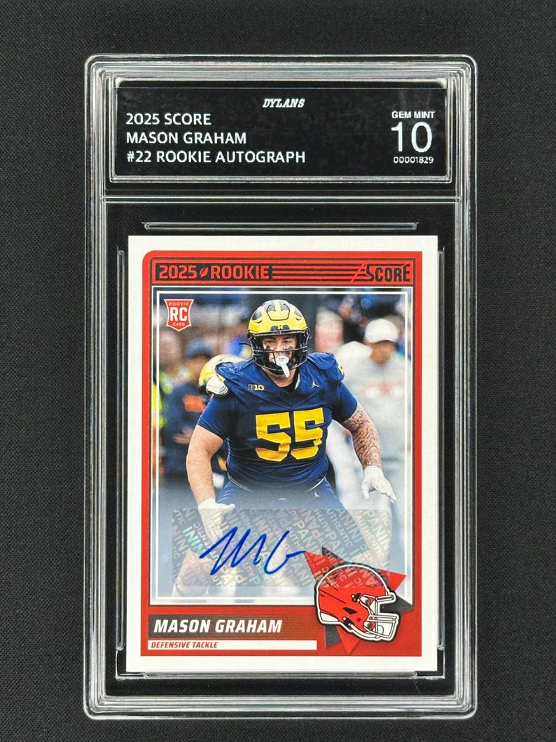 Mason Graham Browns 2025 Score Autograph Rookie Graded Gem Mint 10 - Etsy