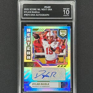 Dylan Raiola Nebraska 2025 Score NIL Next Era Autograph Graded Gem Mint ...