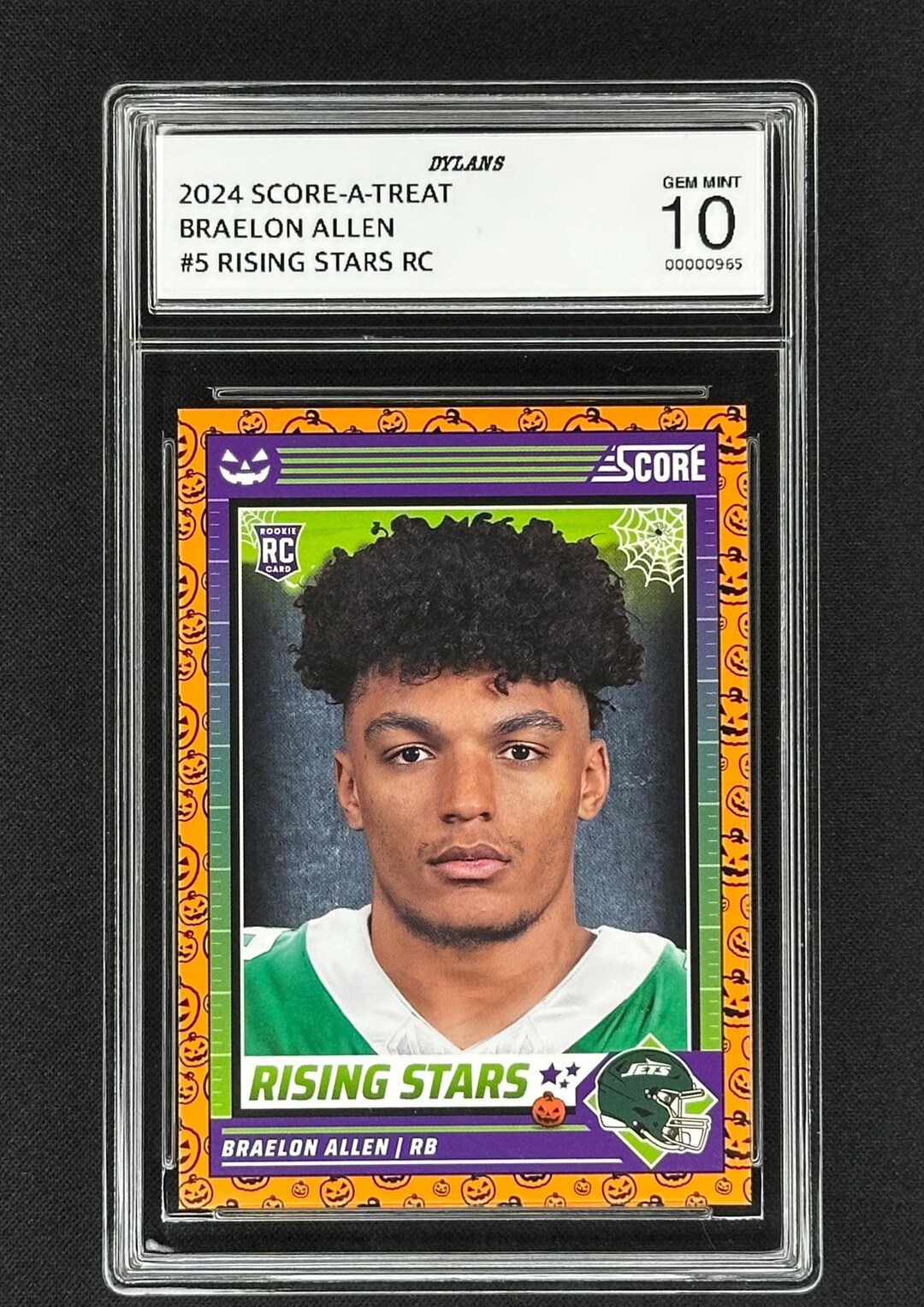 Braelon Allen NU Jets 2024 Score-a-treat #5 Rising Stars Rookie Graded ...
