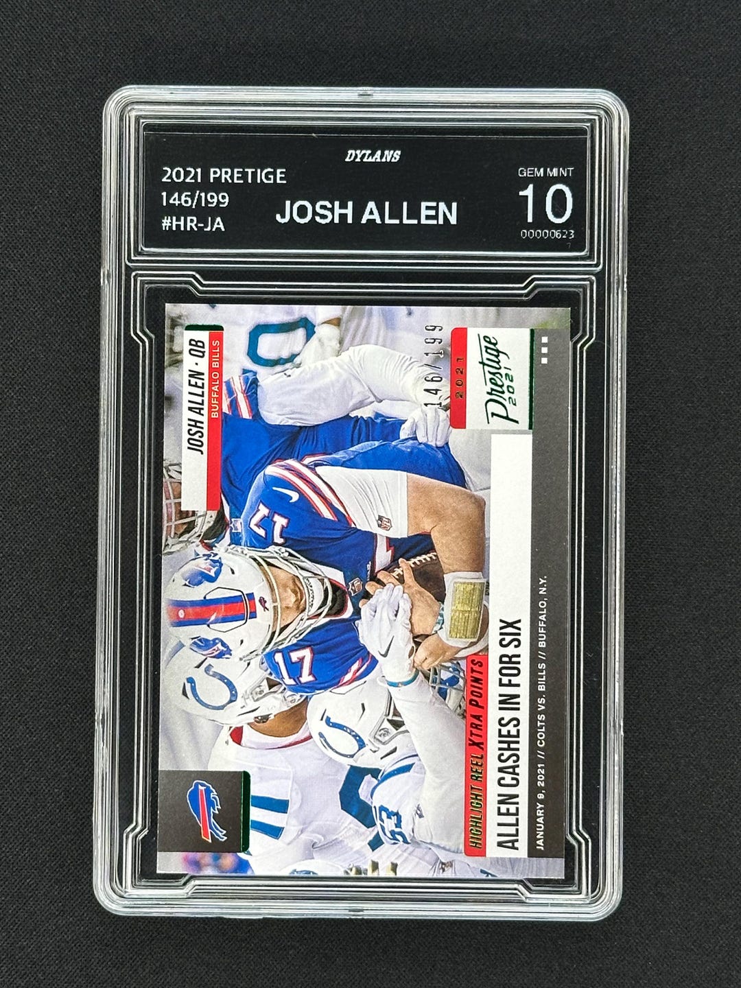 Josh Allen Buffalo Bills 2021 Prestige Highlight Reel Xtra Points Green ...