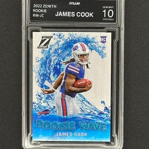 James Cook Buffalo Bills 2022 Zenith Rookie Wave Graded Gem Mint 10! - Etsy