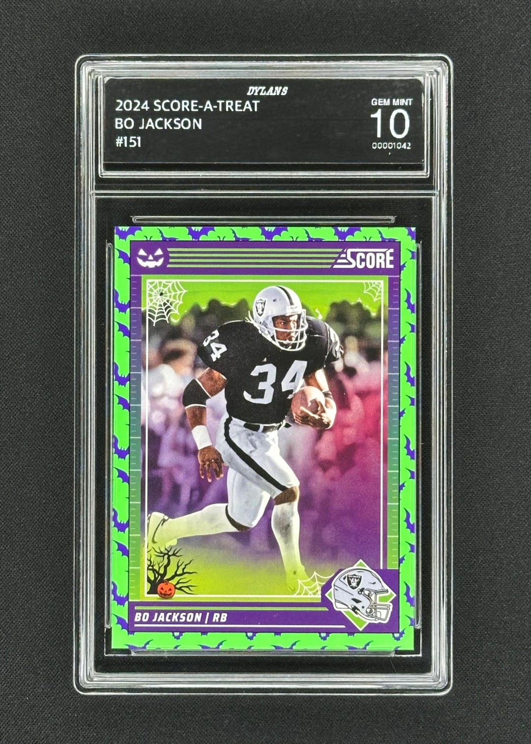 Bo Jackson Las Vegas Raiders 2024 Score-a-treat #151 Graded Gem Mint 10 ...