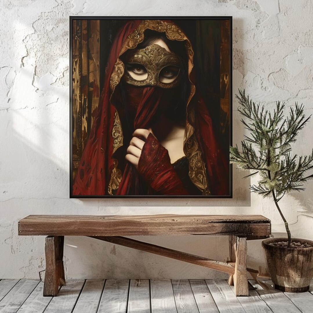 Etude With Veiled Woman by Emile Corsi постер для печати - Etsy