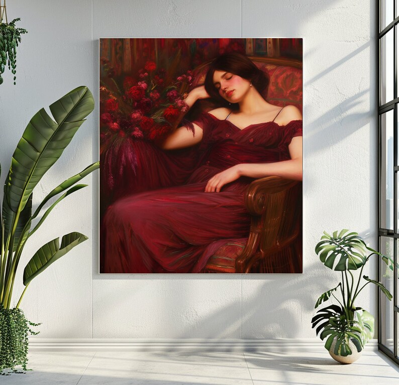 Maroon Dreams by Emile Corsi постер для печати - Etsy