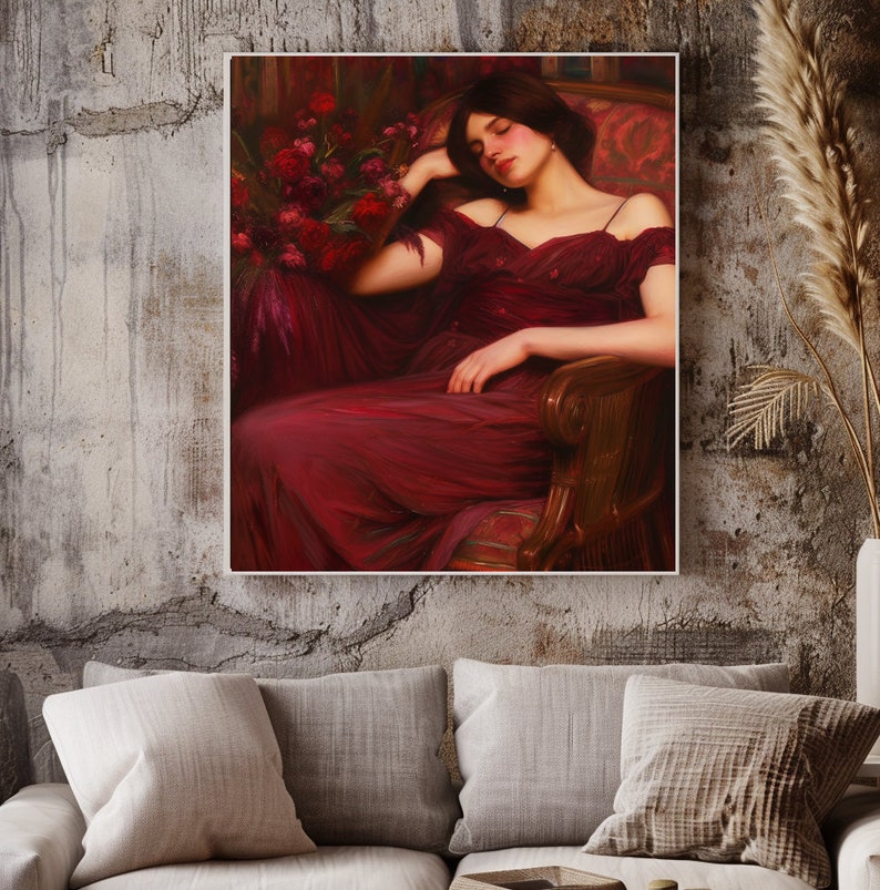 Maroon Dreams by Emile Corsi постер для печати - Etsy