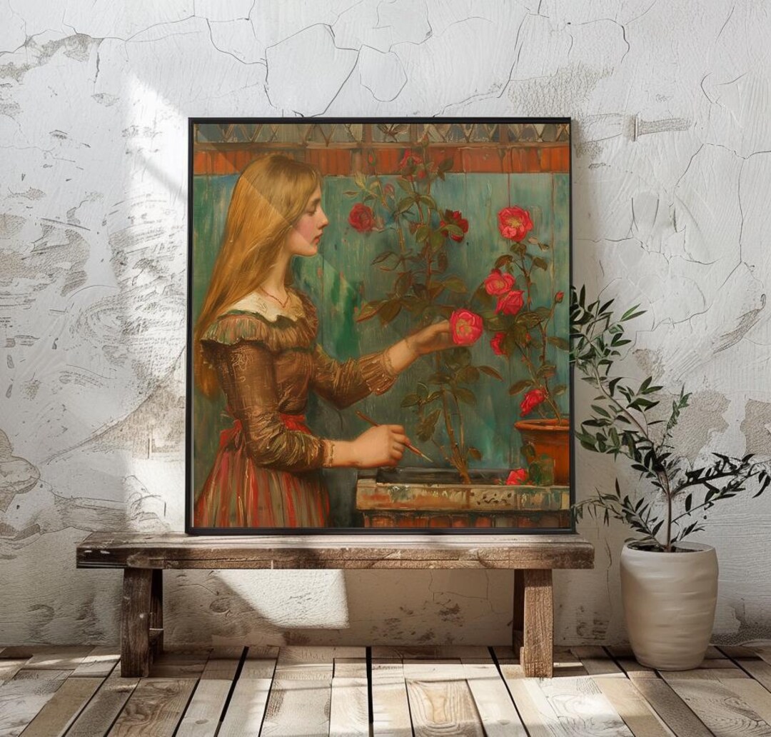 Alice and Roses by Emile Corsi постер для печати - Etsy