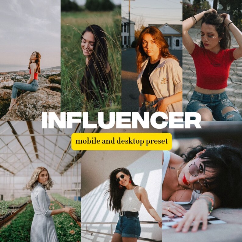 10 Influencer Lightroom Presets Desktop Mobile - Etsy