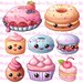 Cute Kawaii Dessert Clipart Bundle | 67 High-quality PNG Files | Kawaii ...