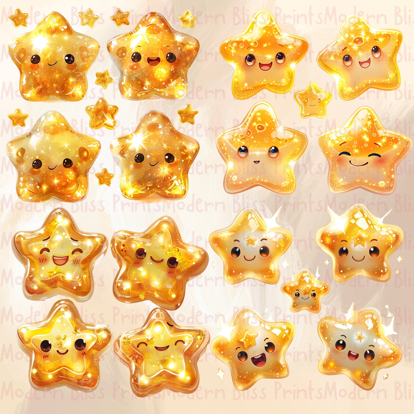 Kawaii Weather Clipart, Cute Weather Clipart Bundle of 106 PNG Files ...