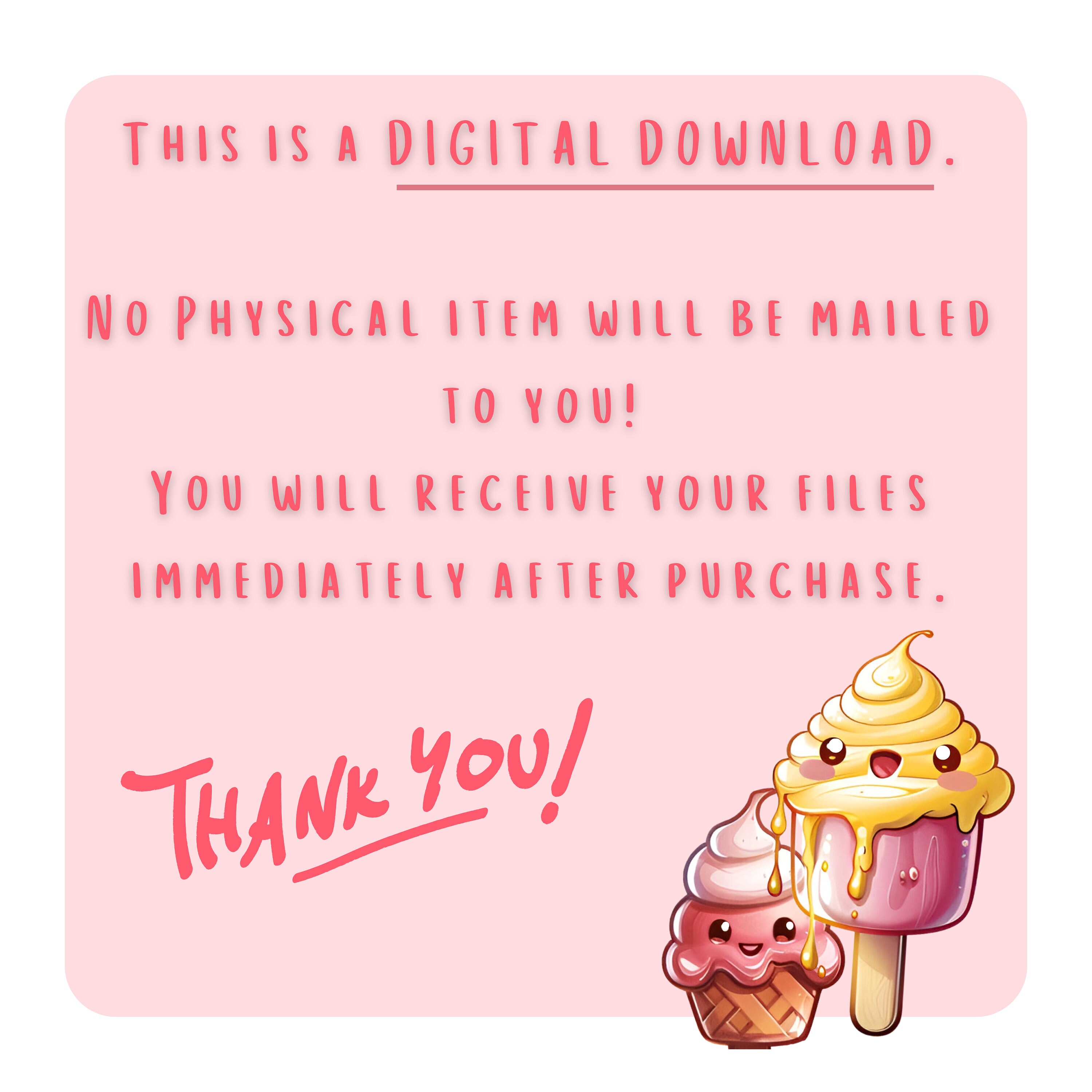 Kawaii Dessert Clipart Bundle of 75 PNG | Kawaii Cute Food | Icecream ...