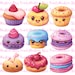 Cute Kawaii Dessert Clipart Bundle | 67 High-quality PNG Files | Kawaii ...