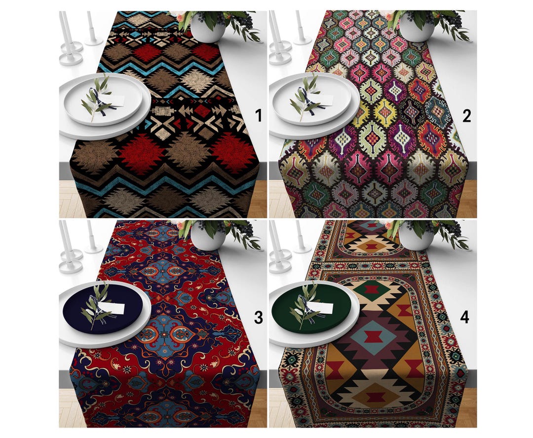 Authentic Aztec Table Runner, Ethnic & Rug Table Runner, Southwestern ...