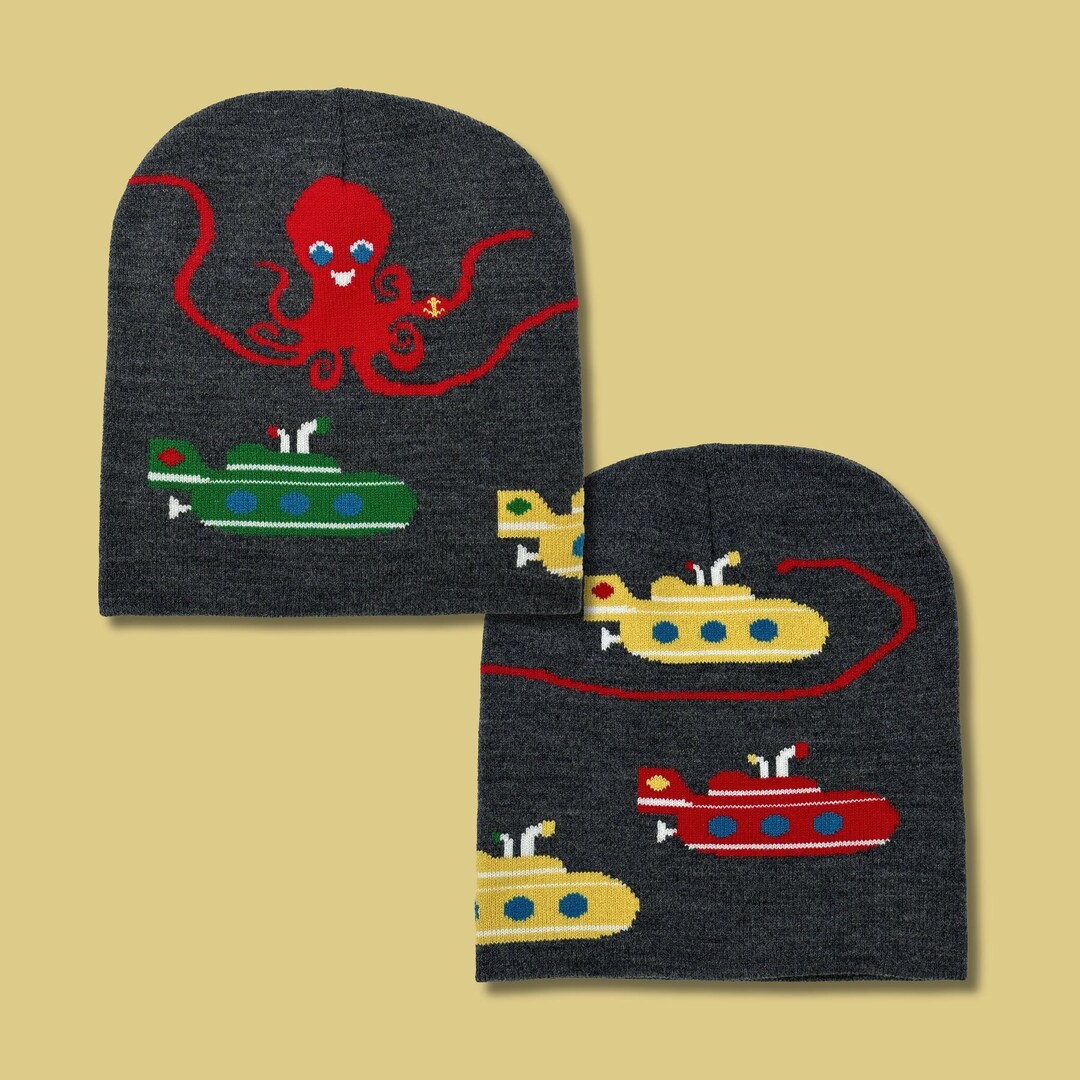 The Octopus and the Submarines Knit Beanie Hat - Etsy