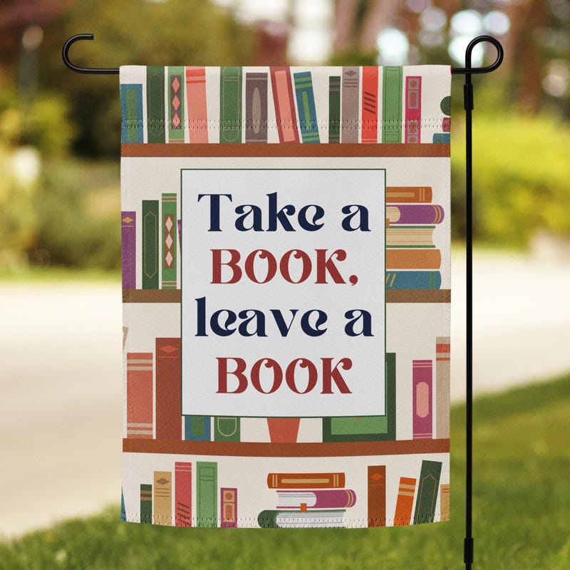 Book Library Flag - Etsy
