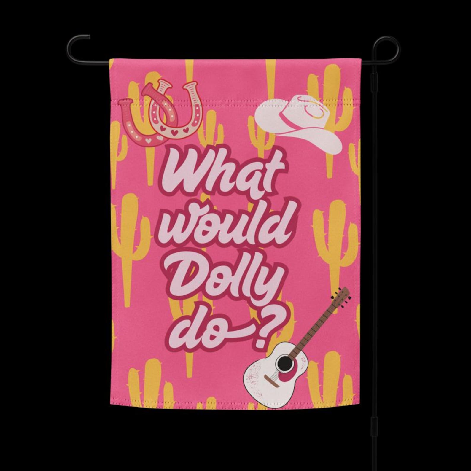 What Would Dolly Do Cute Cowgirl Sign - Fun Yard & Garden Flag for ...