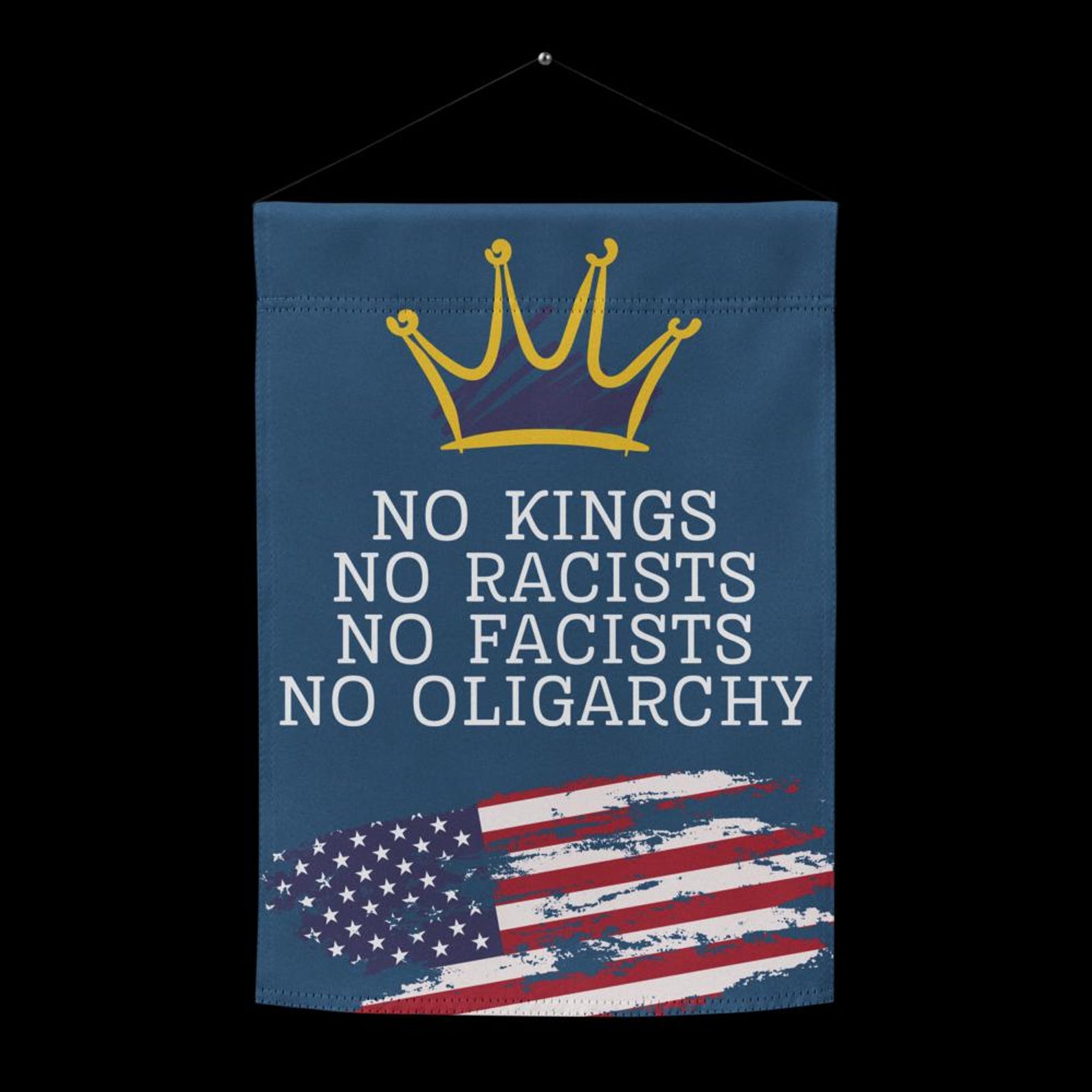 No Kings No Racists No Fascists Garden Flag – Political Yard Decor ...