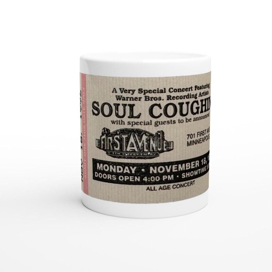 Soul Coughing Concert Mug - 1996 Ticket Stub Design - Retro Music Lover ...