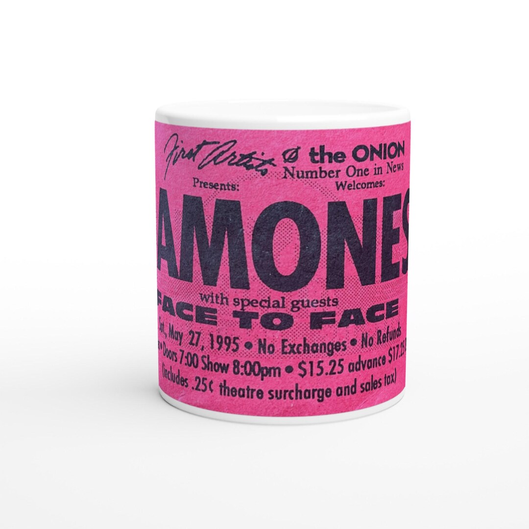 Ramones 1995 Concert Ticket Stub Coffee Mug - Music Memorabilia - Etsy
