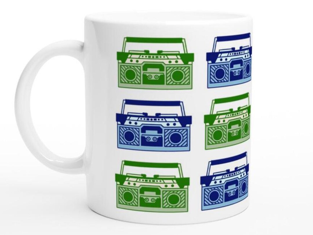 Retro Boombox Coffee Mug Throwback 80s/90s Music Lover's Gift Vintage ...