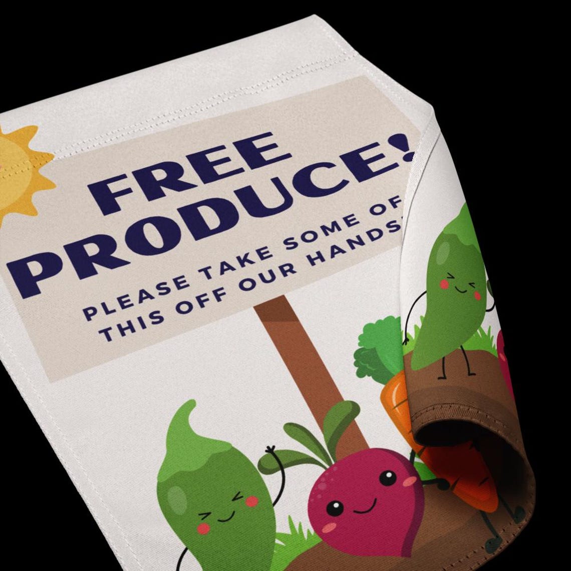 Free Produce Garden Yard Sign Flag | Outdoor Garden Decor | Front Yard ...
