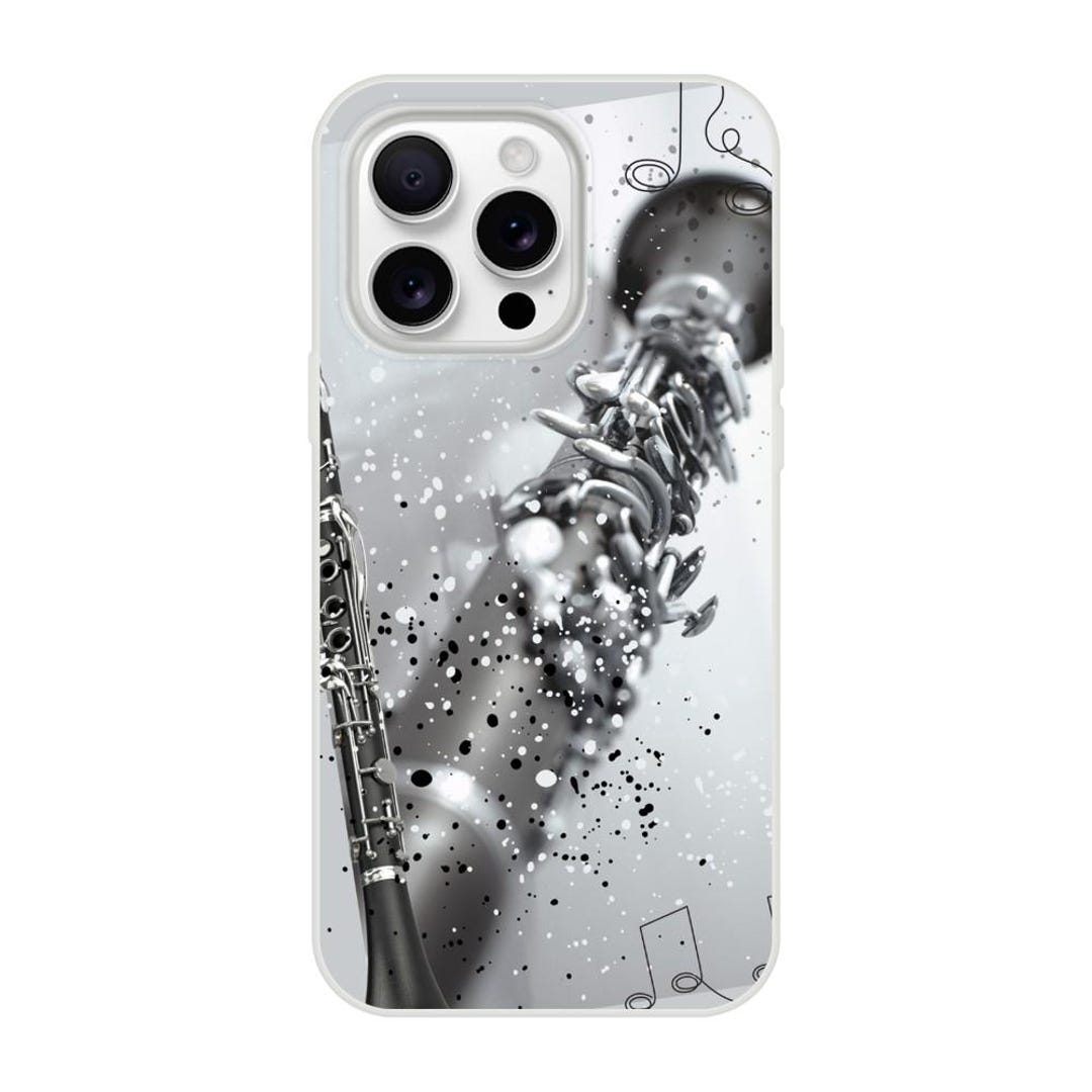 Clarinet Phone Case - Artsy Black & White Flexi Case for Musicians ...